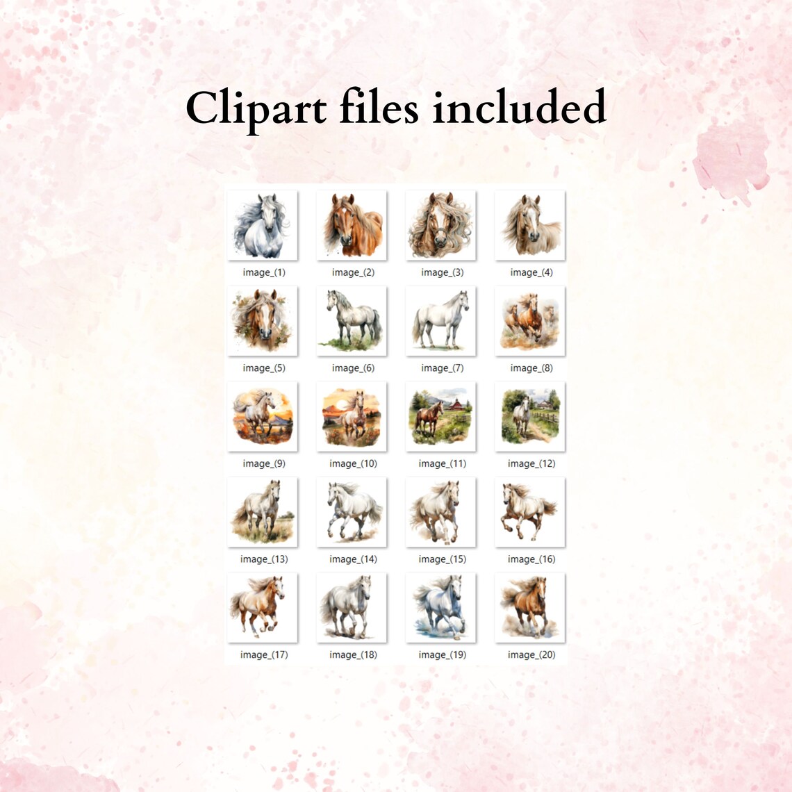 Horse Clipart, Horse Png, Watercolor Png, Farm Animals Clipart ...