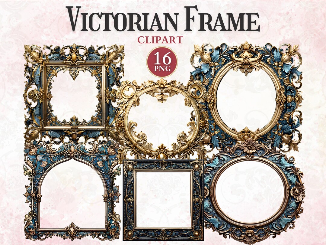 Victorian Frame Clipart, Vintage Frame Png, Ornament Clipart, Historic Image, Historical Png ...