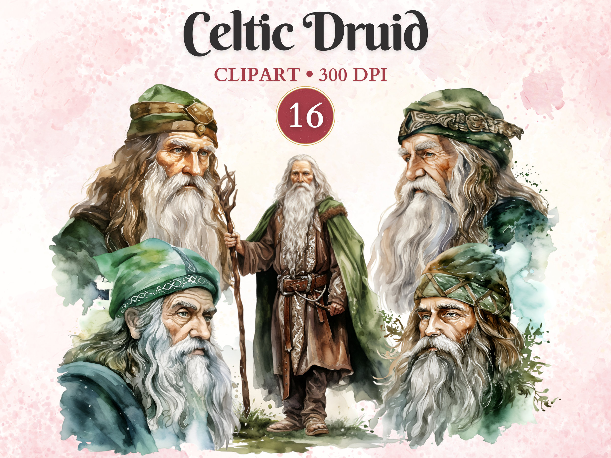 Celtic Druid Clipart, Celtic Clipart, Pagan Symbol, Occult Symbols ...