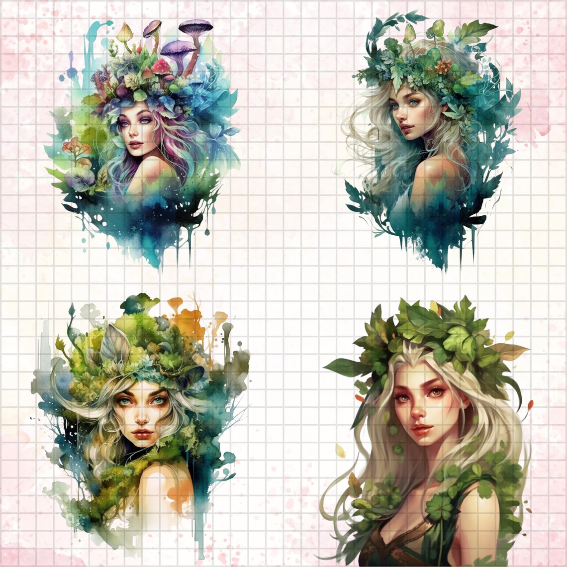 Forest Elf Clipart, Magical Forest, Elf Princess, Elves Watercolor Png ...
