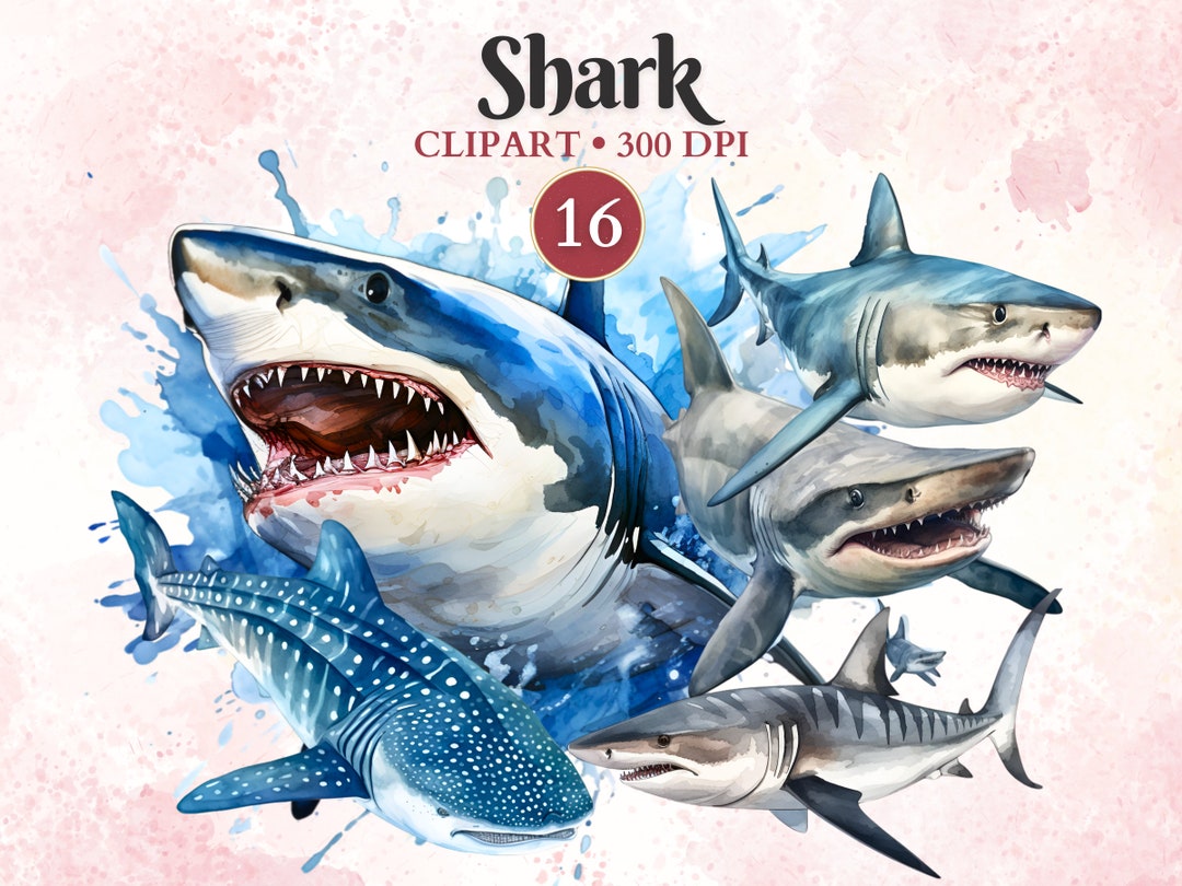 Shark Clipart, Shark Png, Fish Clipart, Fish Silhouette, Fish Vector ...