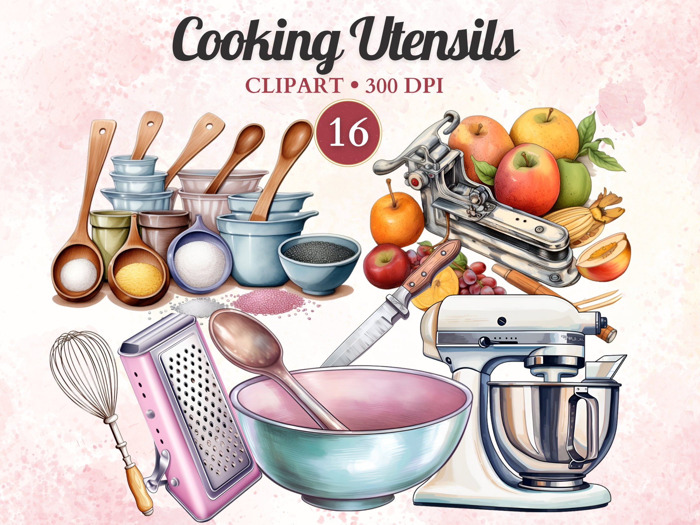 Cooking Utensils Clipart Cooking Clipart Kitchen Utensil - Etsy