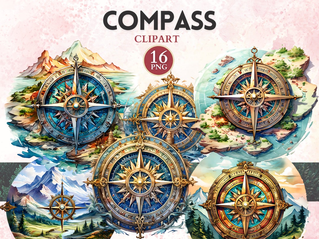 Compass Clipart, Hiker Png, Hiking Clipart, Explore Png, Travel Icons ...