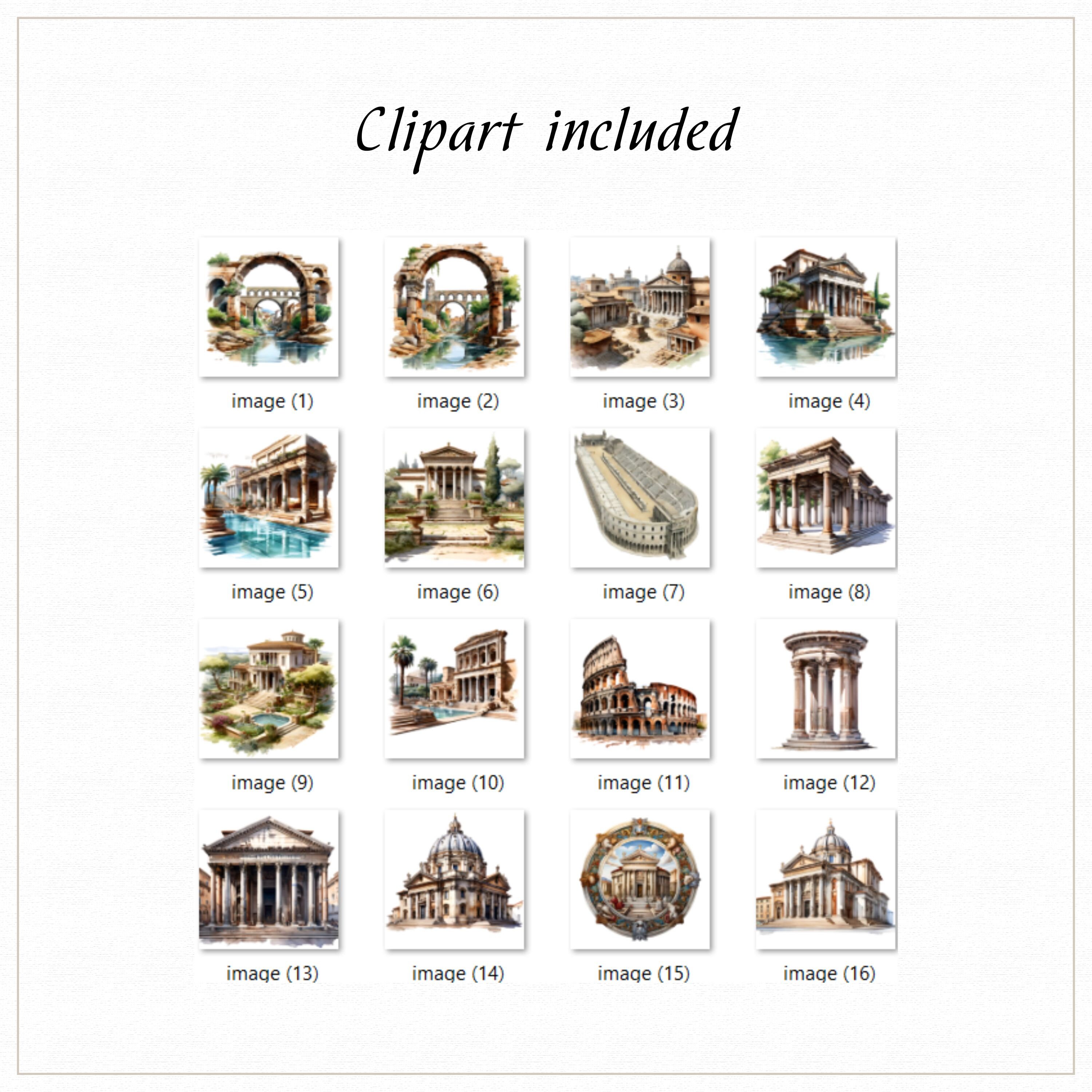 Ancient Rome Clipart, Roman Clipart, Colosseum Png, Roman Architecture ...