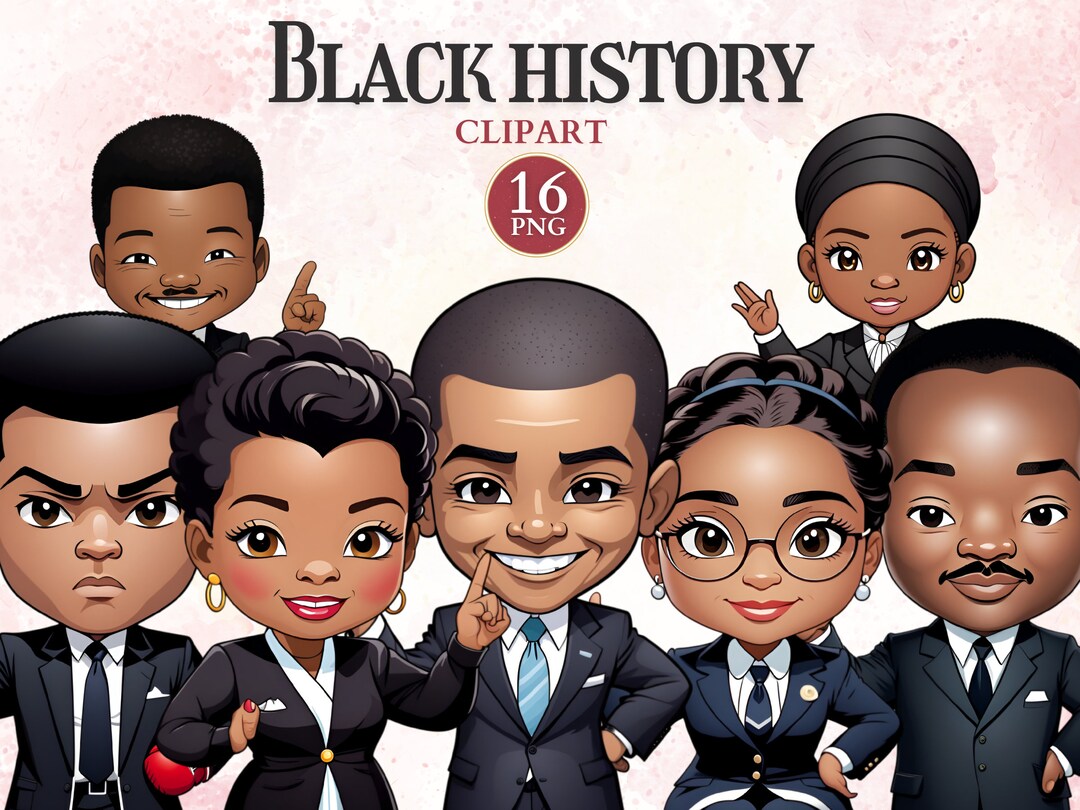 Black History Figures Clipart, Afro Png, Juneteenth Png, Human Rights ...