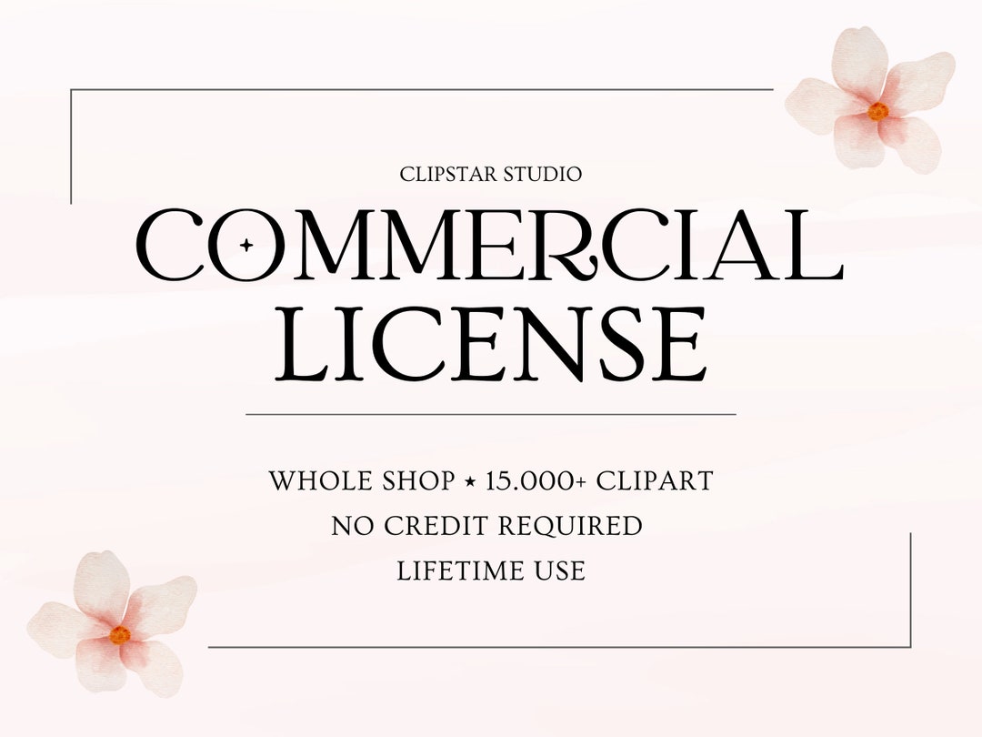 WHOLE SHOP Commercial License, One-time Commercial Use License ...