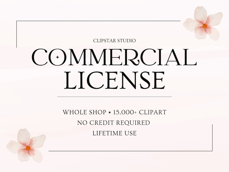 WHOLE SHOP Commercial License, One-time Commercial Use License ...