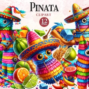 Pinata Clipart, Happy Cinco De Mayo, Sombrero Png, Mexican Fiesta ...