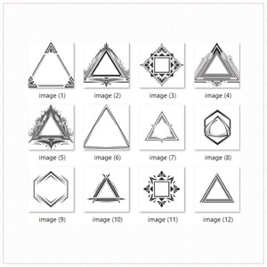 Triangle Frame Clipart, Printable Photo Frame Png, Ornate Picture ...