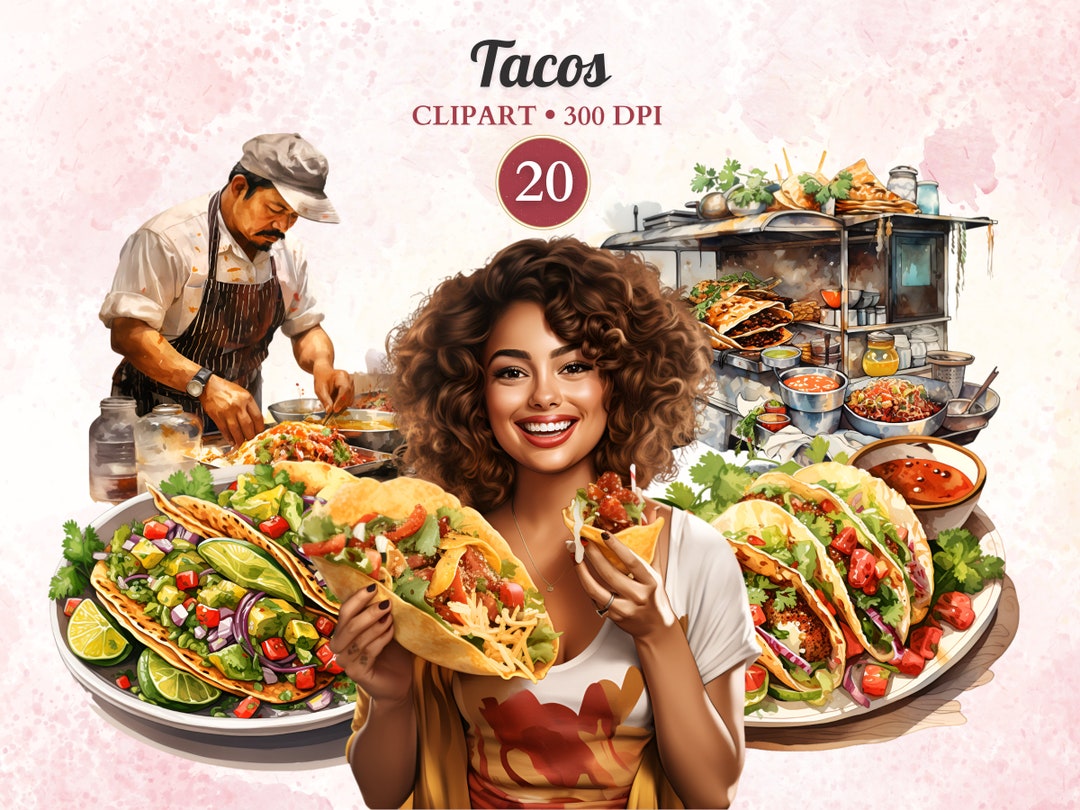 Taco Clipart, Taco Tuesday, Mexican Food, Mexican Fiesta, Cinco De Mayo ...