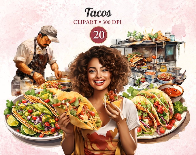 Fiesta Clipart Set - Cinco De Mayo Clipart - Taco Clipart - Fiesta ...