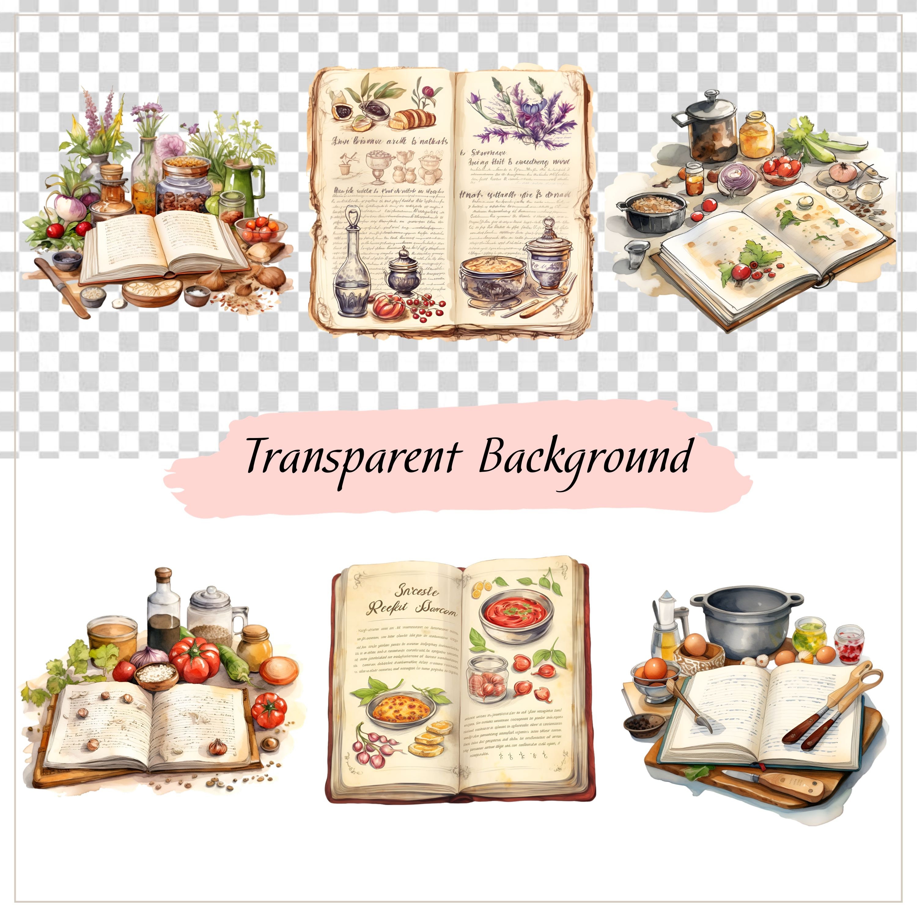 Recipe Book Clipart, Cookbook Clipart, Cooking Clipart, Kitchen Clipart ...