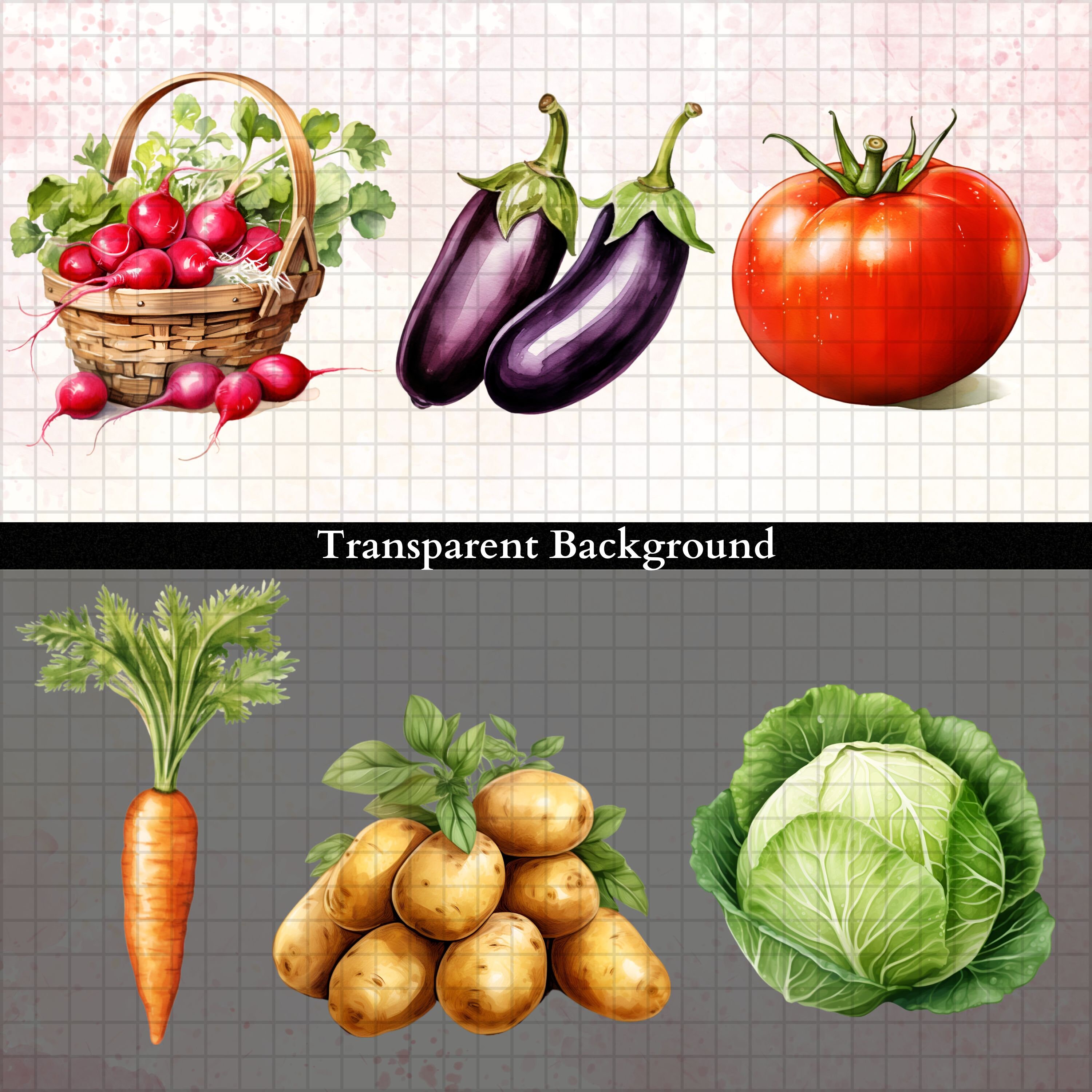 Agriculture Clipart Bundle Vegetables Healthy Food Png - Etsy