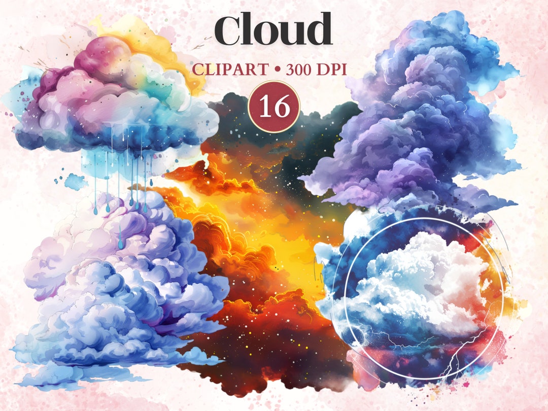 Cloud Clipart, Fluffy Clouds, Rainy Day, Kawaii Weather, Cute Weather ...