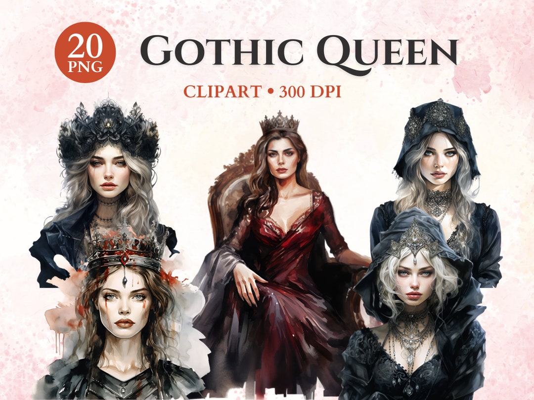 Gothic Queen Clipart, Flawless Lady, Queen Clipart, Diva Glamour ...