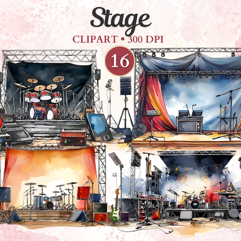 Festival Stage Clipart - Etsy