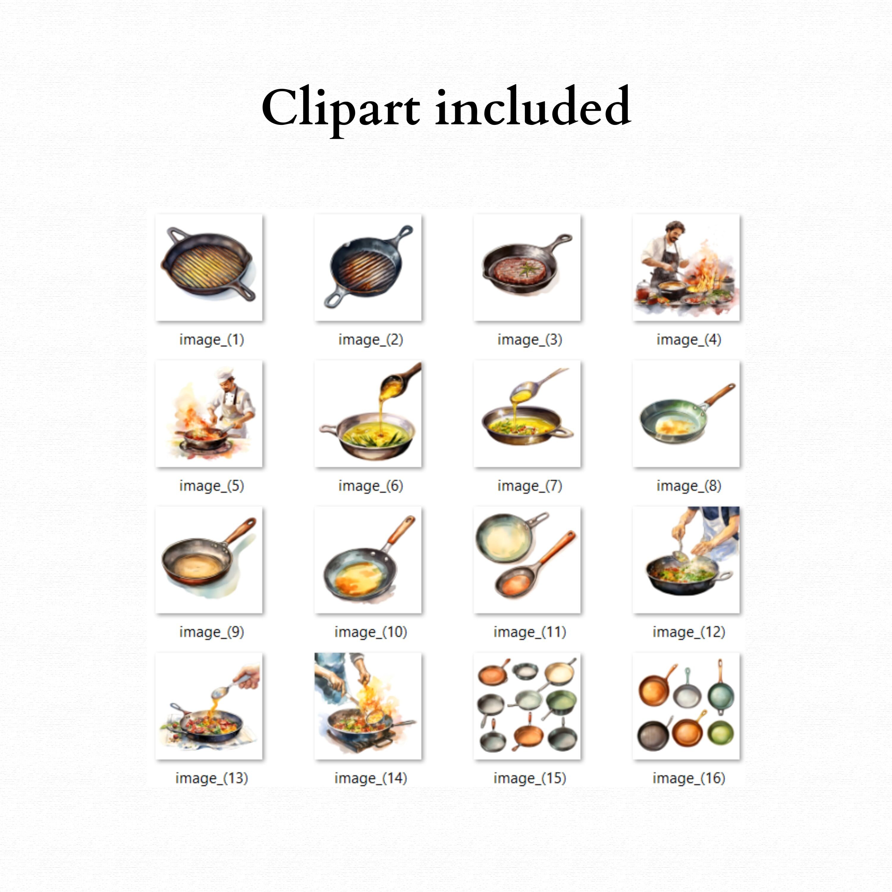 Pan Clipart, Cooking Pan, Pots and Pans, Frying Pan, Chef, Cooking ...