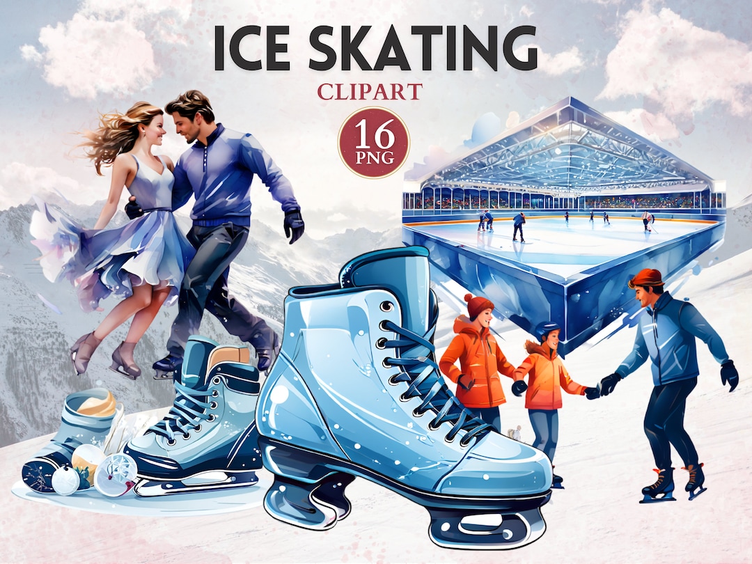 Ice Skating Clipart, Ice Skate Png, Figure Skating, Snow Png, Winter ...