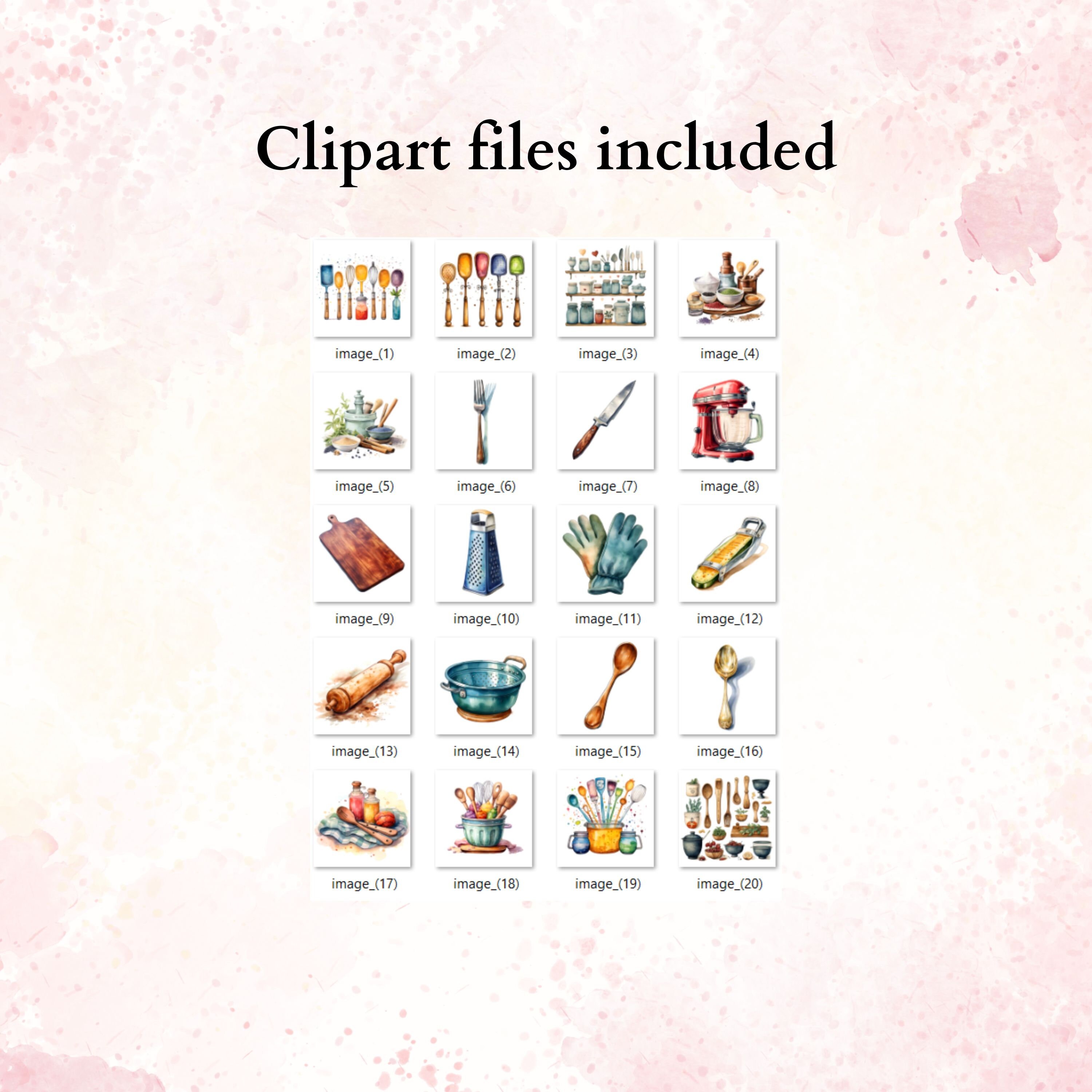 Cooking Tools Clipart, Kitchen Utensils, Chef Tools, Cook, Kitchen ...
