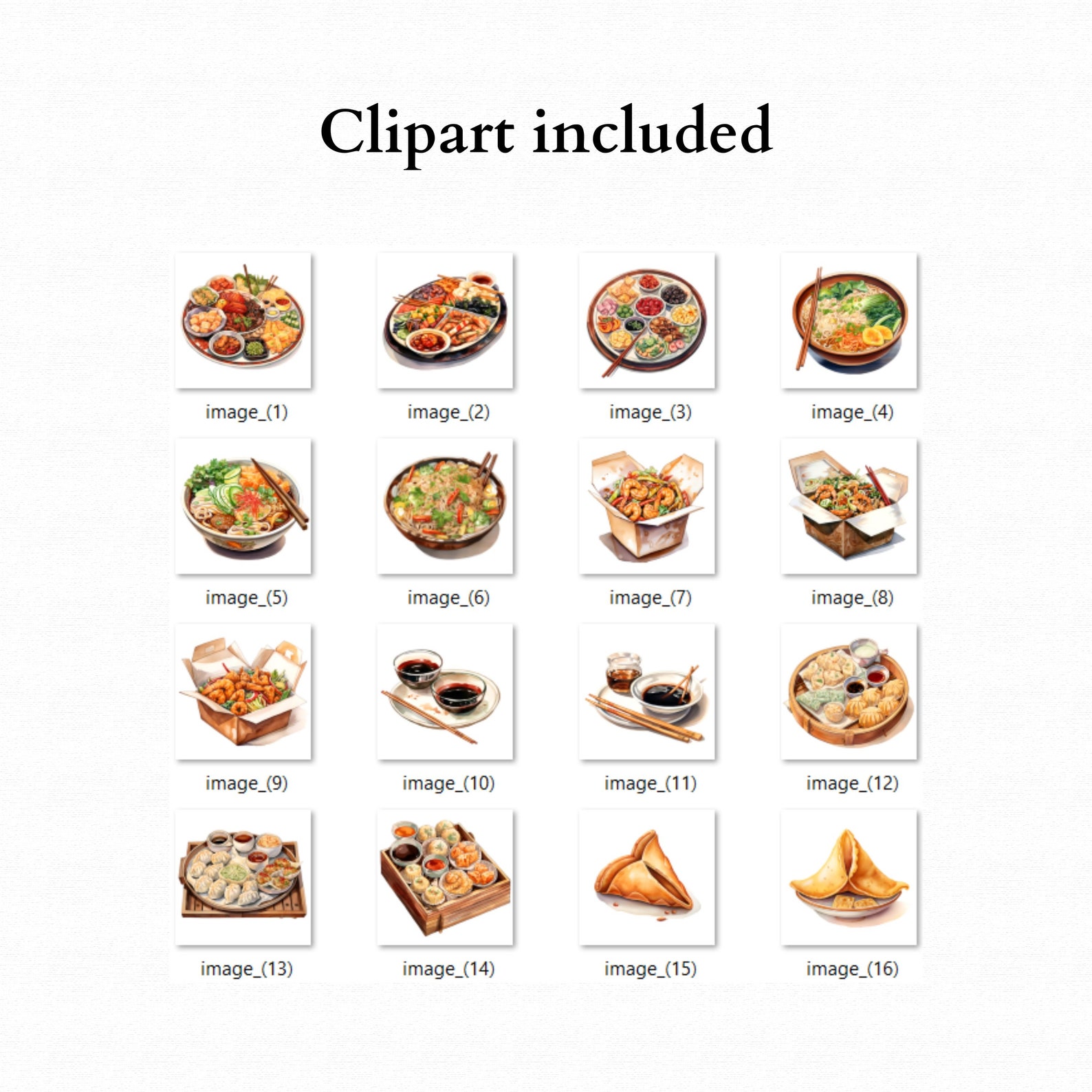 Chinese Food Clipart, China Clipart, Asian Cuisine, Asian Food, Food ...
