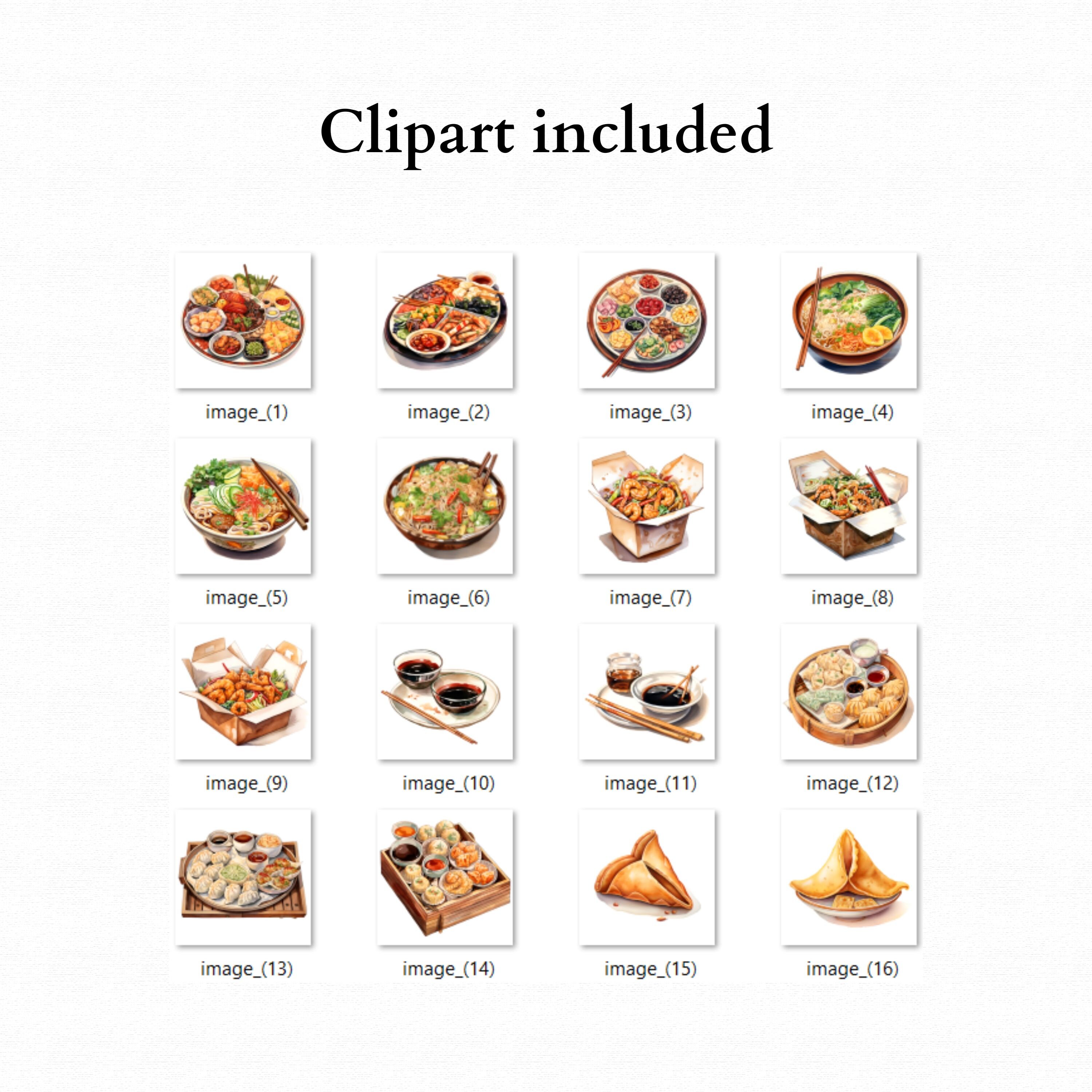 Chinese Food Clipart, China Clipart, Asian Cuisine, Asian Food, Food ...