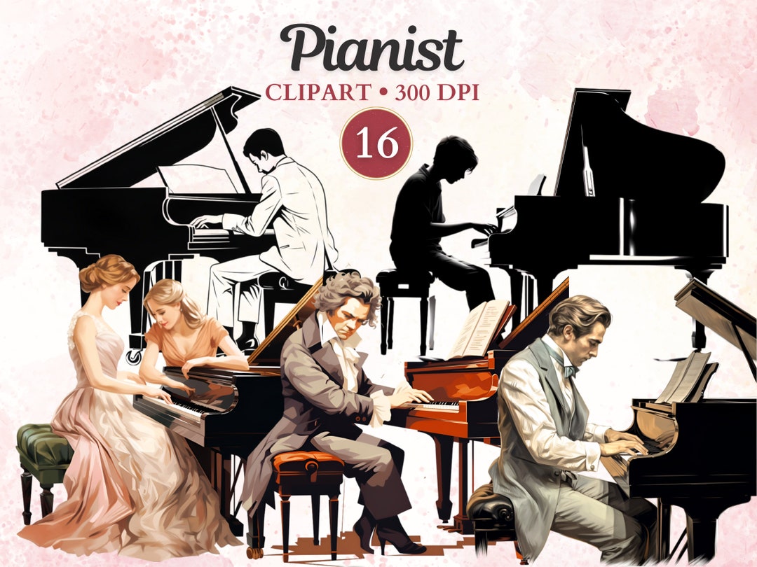Pianist Clipart, Pianist Png, Grand Piano, Music Clipart, Music Png ...