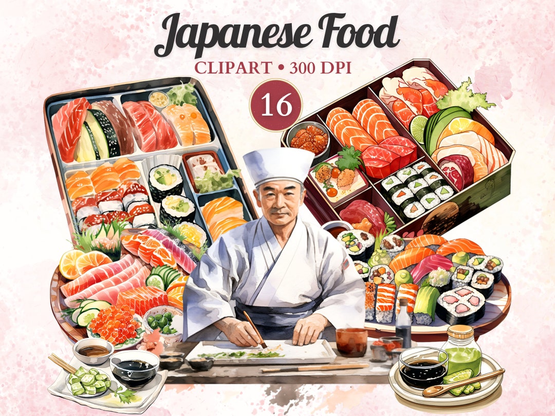 Japanese Food Clipart, Japanese Cuisine, Japan Food, Asian Food, Sushi ...