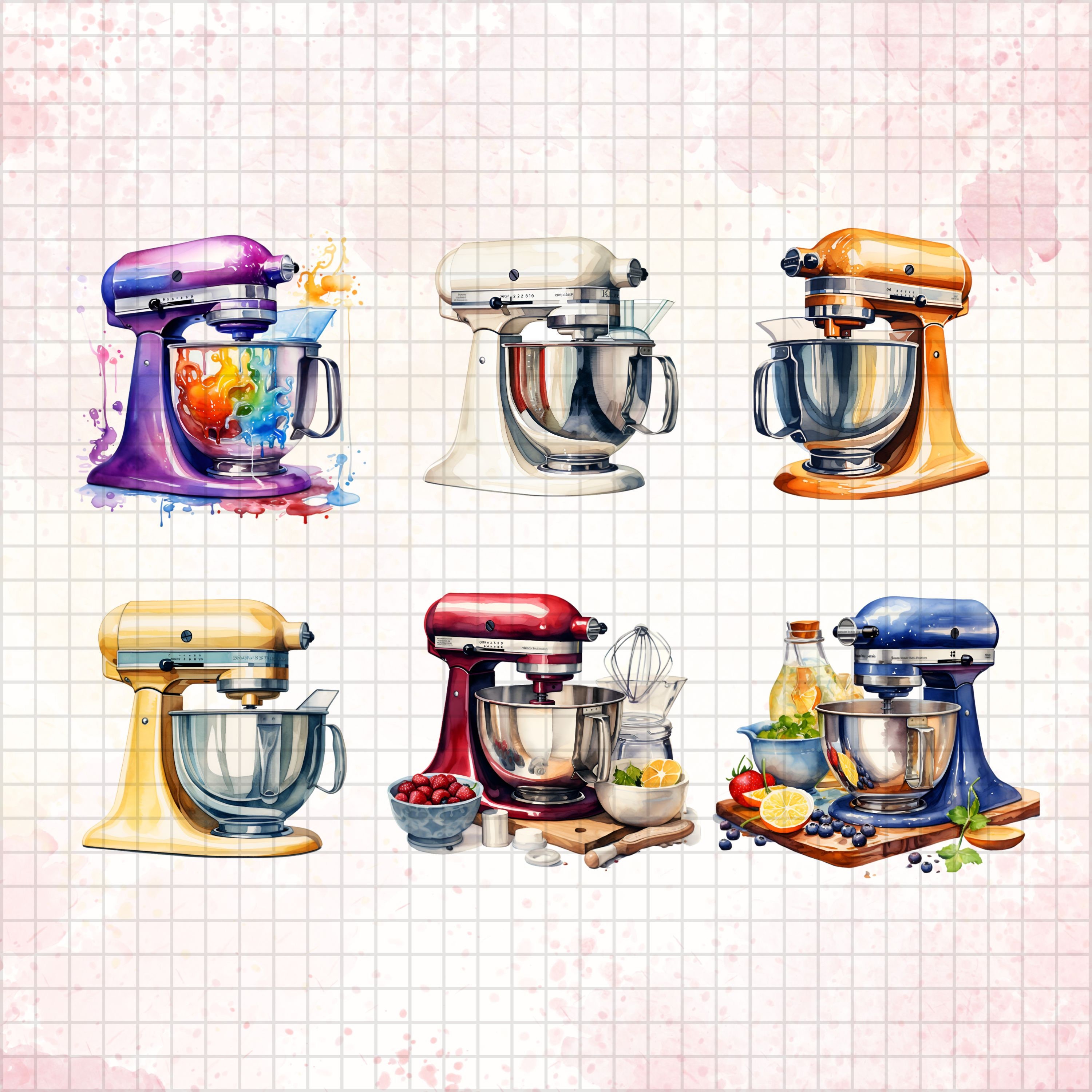 Stand Mixer Clipart, Cooking Tools Clipart, Kitchen Utensils, Chef ...