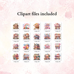 Rainbow Candy Shop Clipart, Candy Storefront Clipart, Candy Store ...
