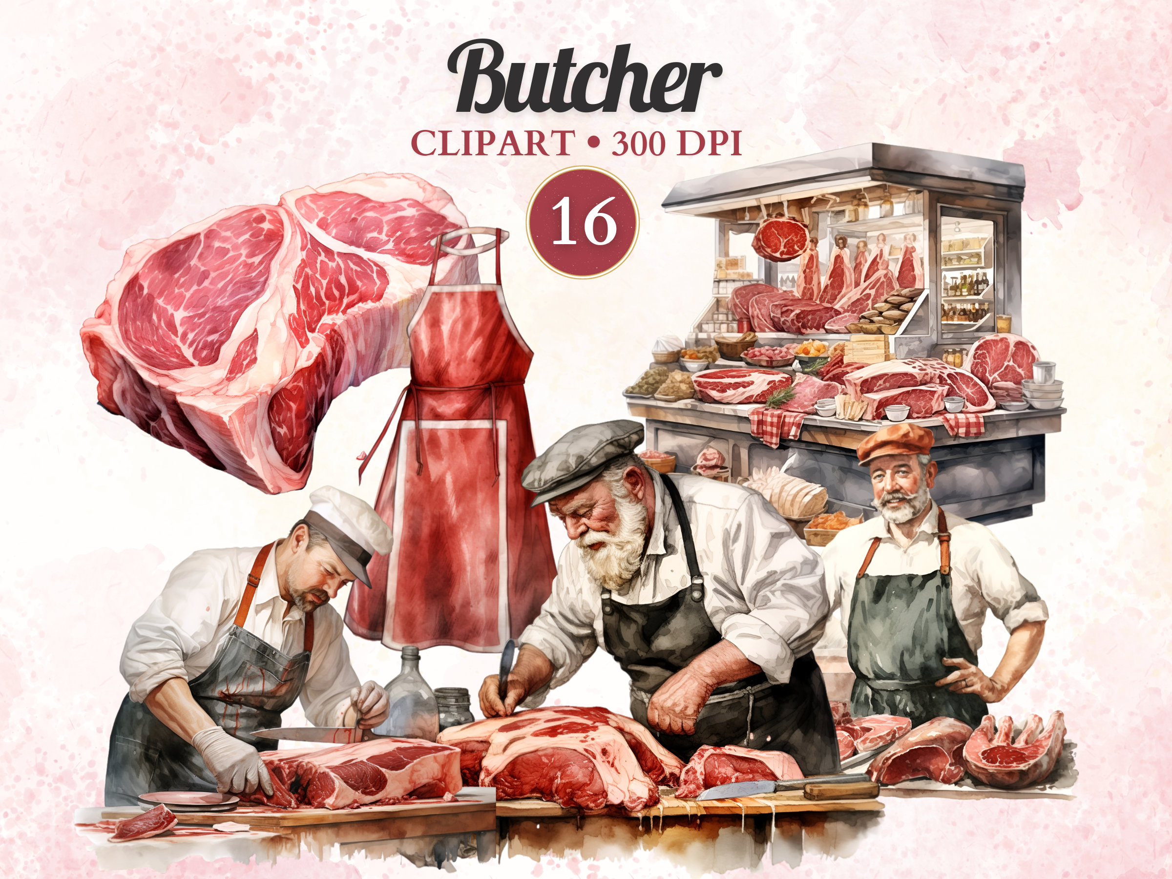Butcher Clipart, Butcher Png, Butcher Vector, Butcher Knife, Steak ...