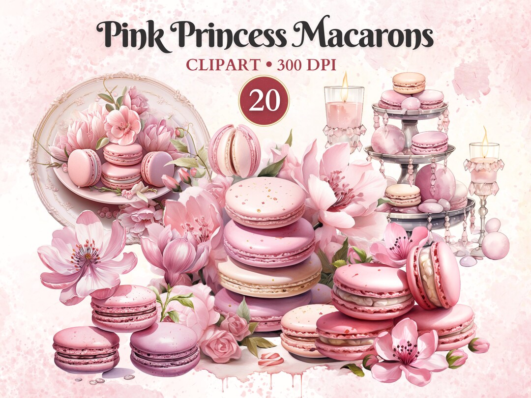 Pink Princess Macarons Clipart, Macarons Png, French Macaron ...