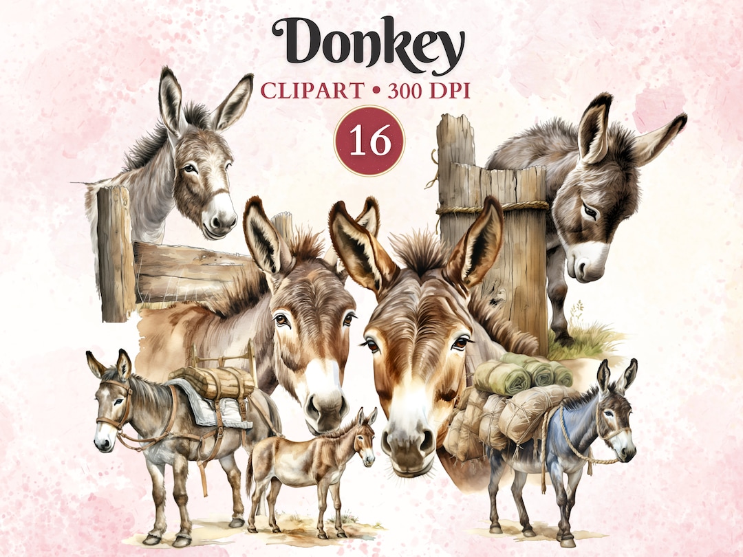 Donkey Clipart, Donkey Png, Donkey Silhouette, Mule Clipart, Donkey ...