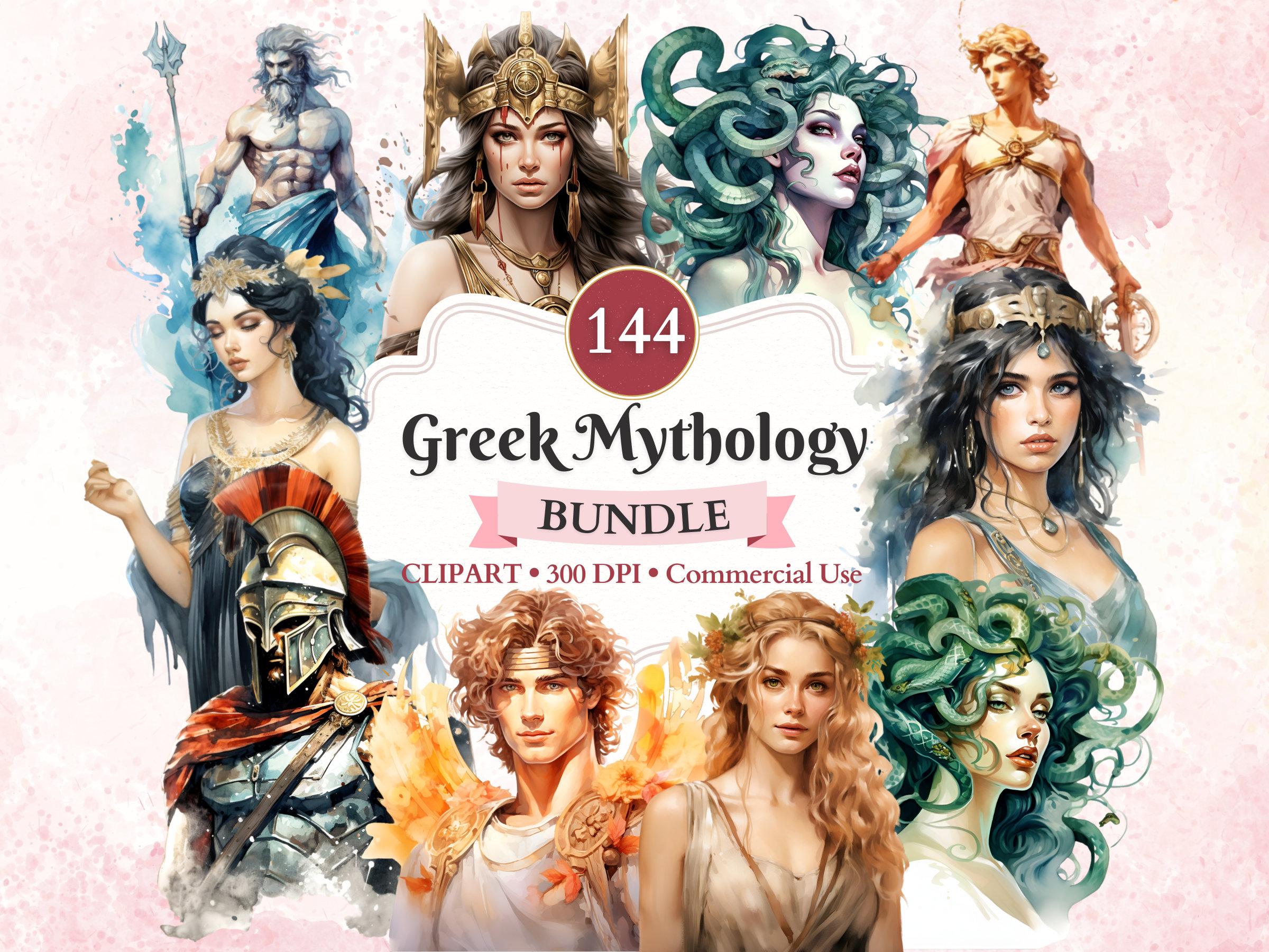 Greek Mythology Clipart Bundle, Divine Feminine Energy, Mythology ...