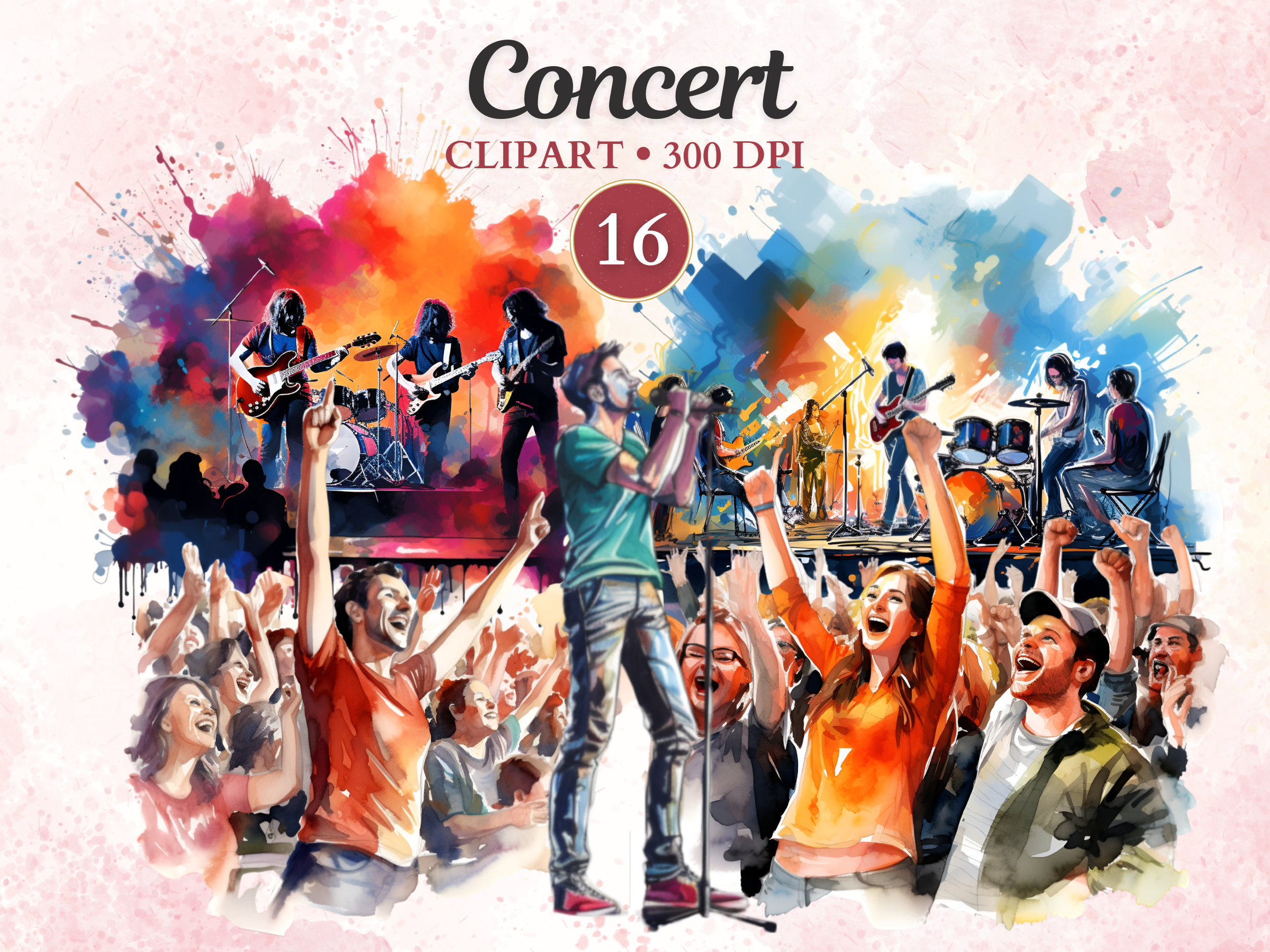Concert Clipart, Concert Png, Band Png, Rockstar, Guitarist, Musician ...