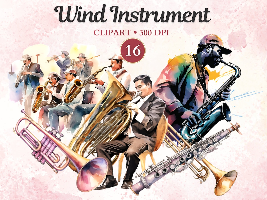 Wind Instrument Clipart, Musical Instrument, Brass, Music Clipart ...