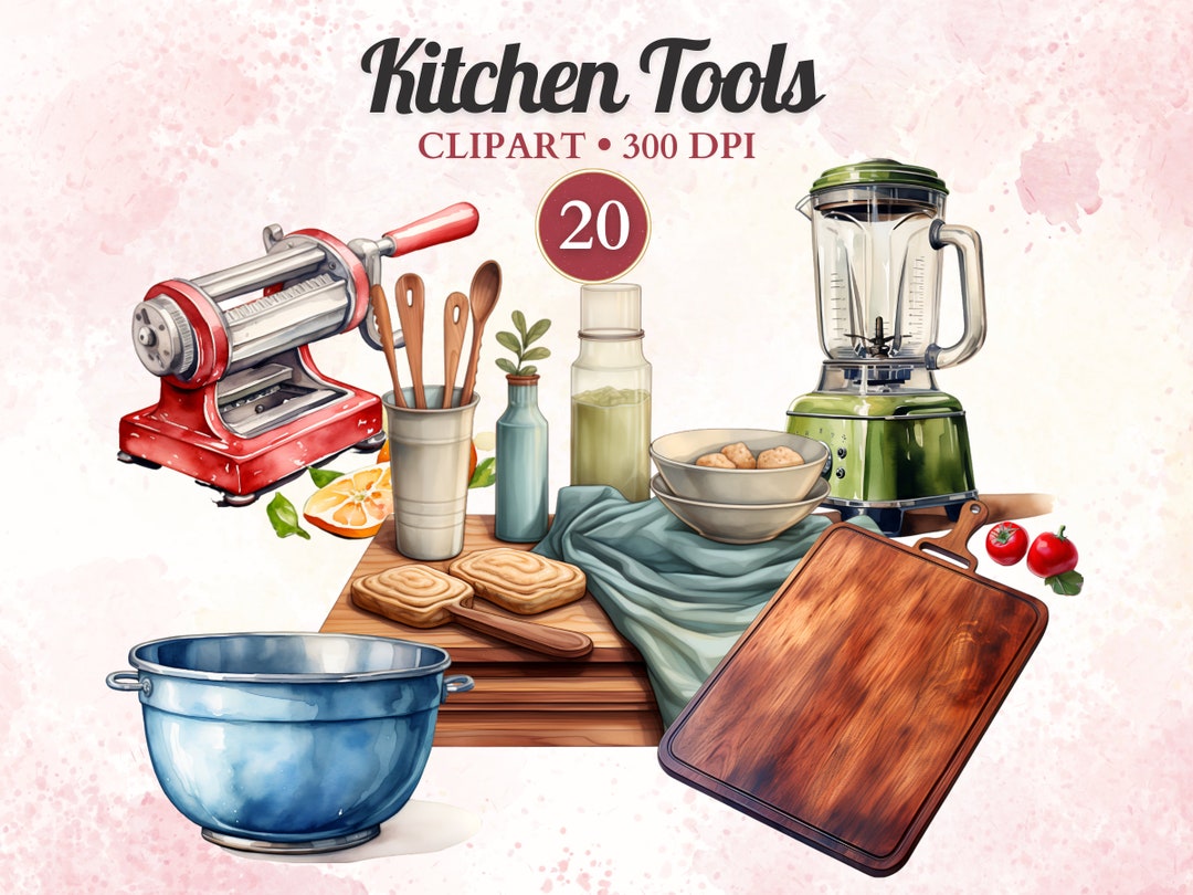 Kitchen Tools Clipart, Cooking Tools , Kitchen Utensils, Chef Tools ...