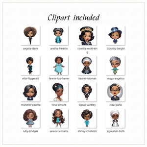 Black History Women Clipart, Afro Png, Juneteenth Png, Human Rights ...