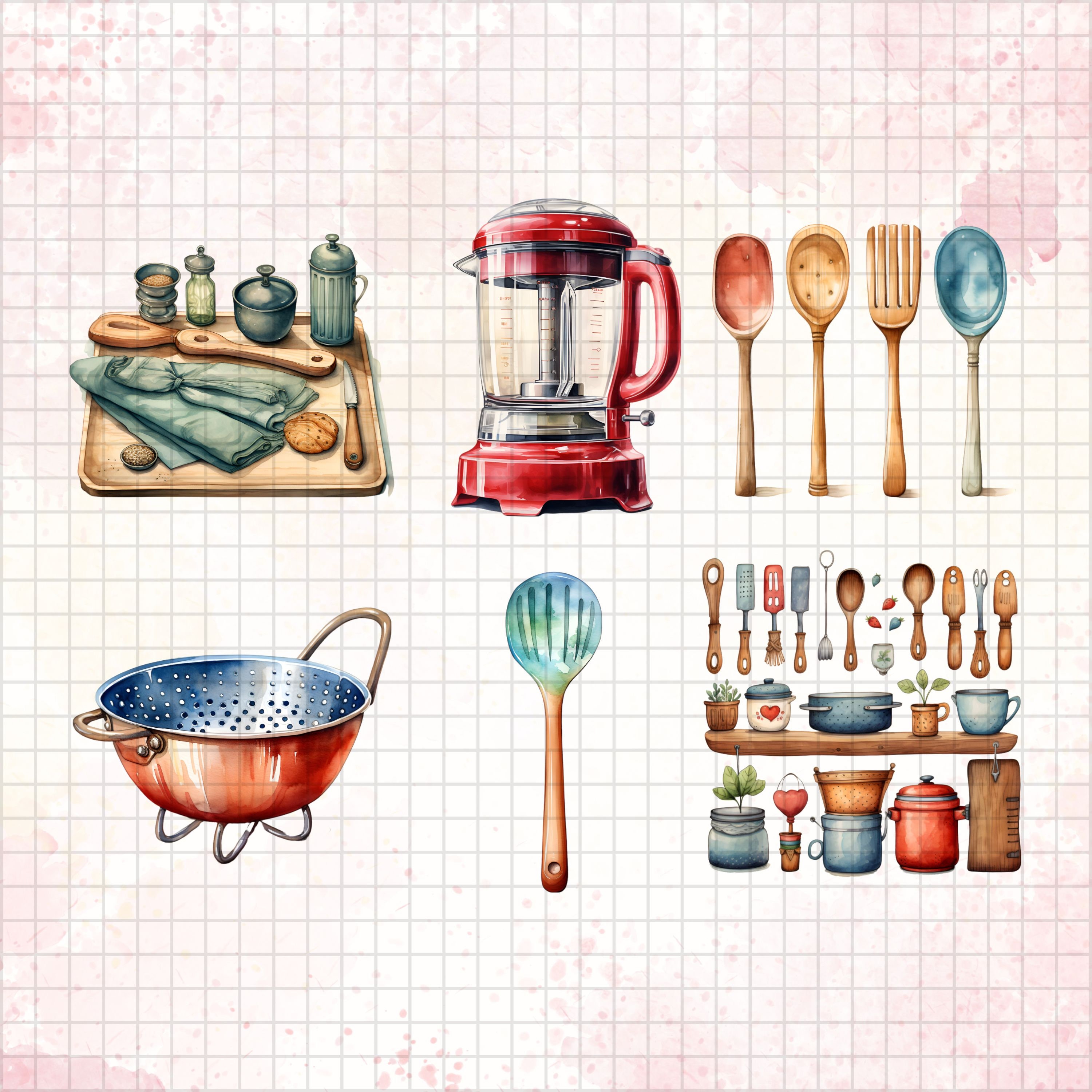 Chef Tools Clipart, Cooking Tools Clipart, Kitchen Utensils, Cook ...