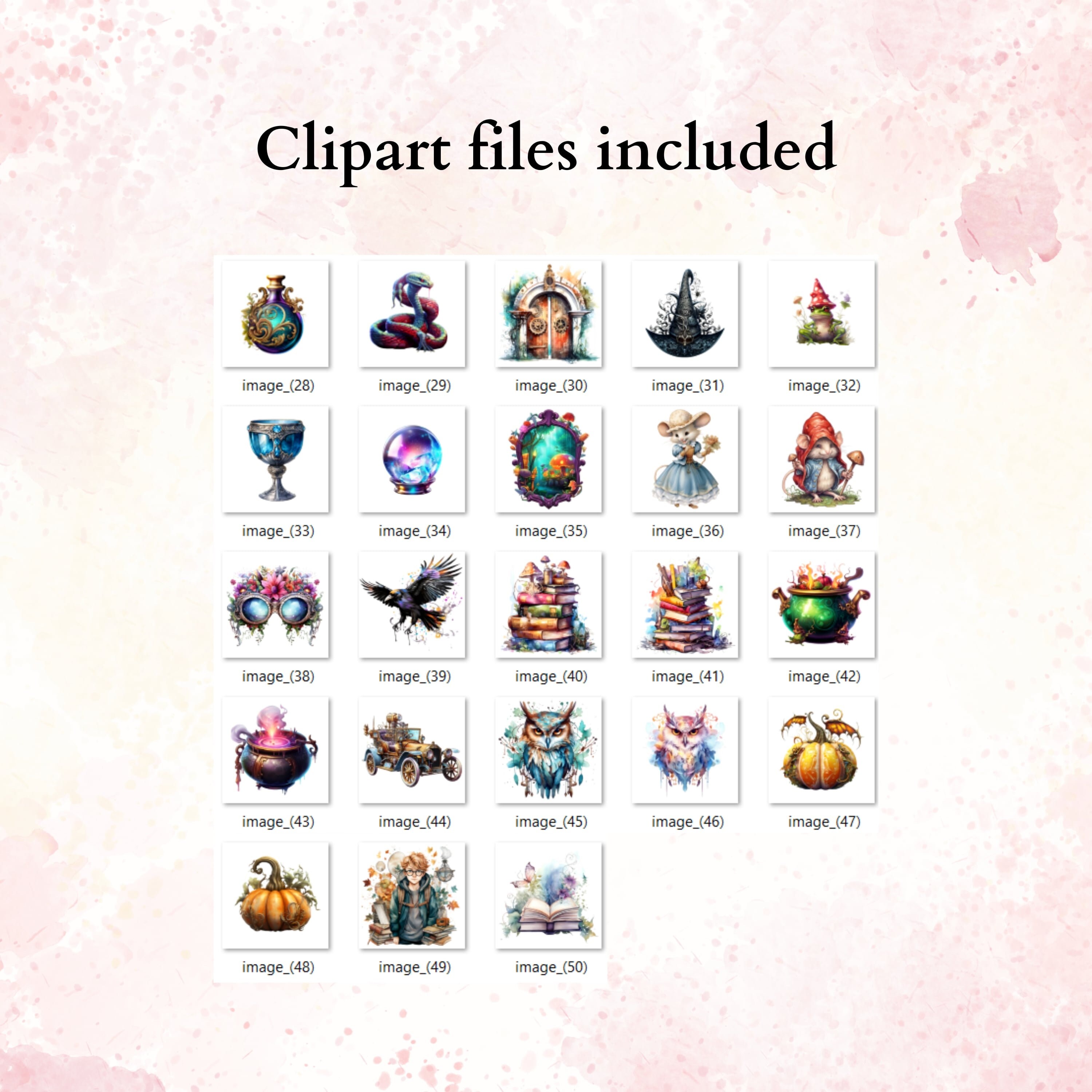 Magic School Bundle Clipart Wizard Clipart Magic Clip Art - Etsy
