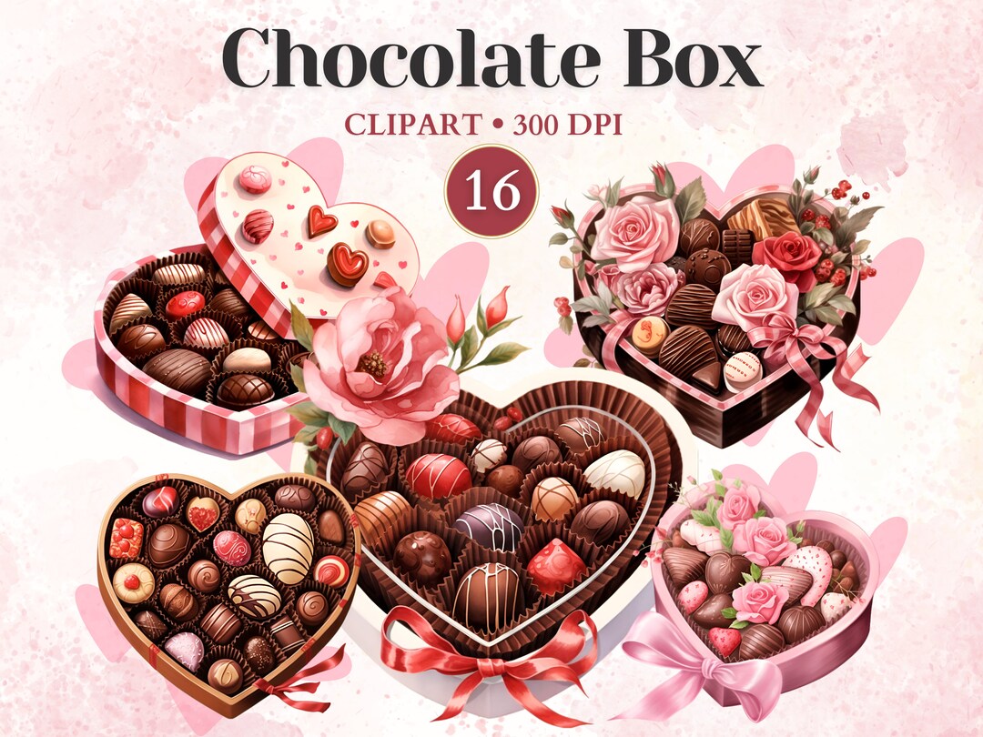 Chocolate Box Clipart, Chocolate Strawberry, Valentines Day Png, Sweet ...
