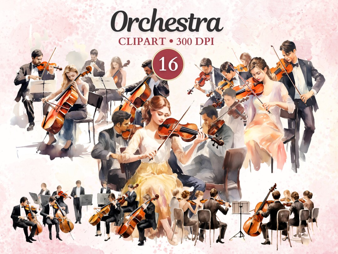 Orchestra Clipart, Orchestra Png, Music Clipart, Music Png, Symphony ...