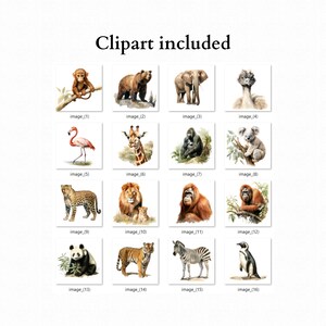 Zoo Animals Clipart, Zoo, Safari Clipart, Giraffe Silhouette, Monkey ...