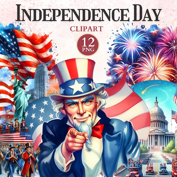 4th of July Clipart - Etsy