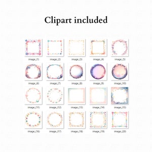 Star Frame Clipart, Watercolor, Border Clipart, Space, Universe, Png ...