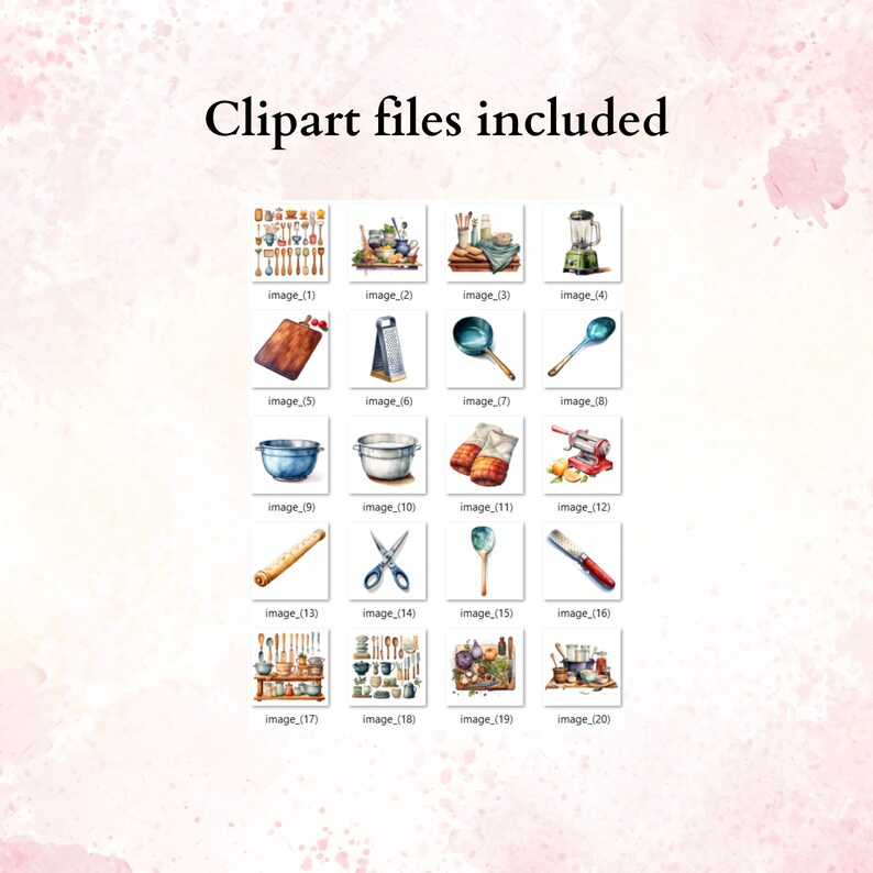 Kitchen Tools Clipart, Cooking Tools , Kitchen Utensils, Chef Tools ...