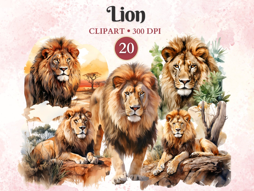 Lion Clipart, Safari Clipart, Lion Png, Safari Animals, Savannah ...