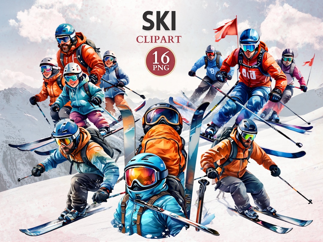 Ski Clipart, Skiing Png, Skier, Snow Png, Winter Clipart, Winter Sport ...