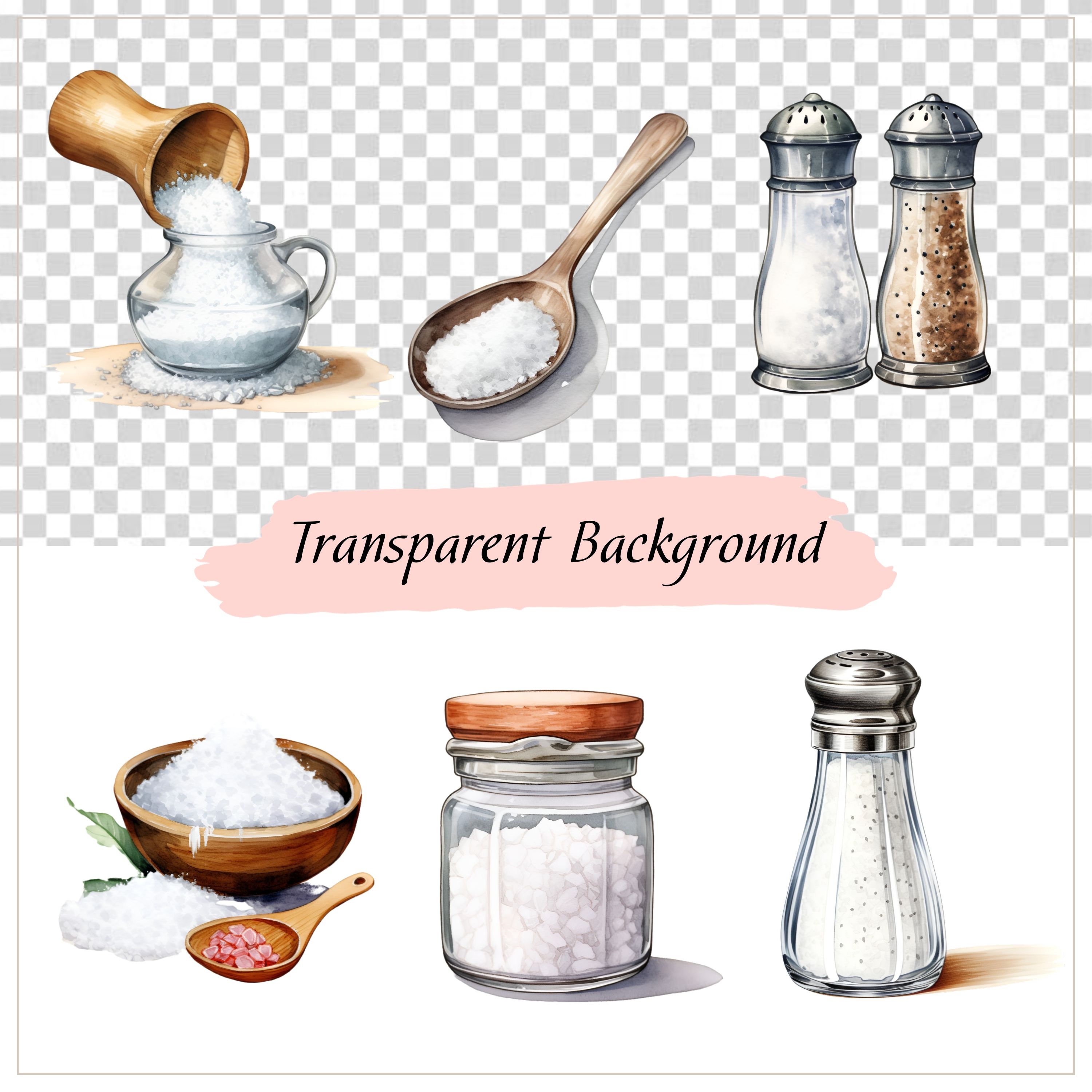 Salt Clipart, Flavor, Salt and Peppers, Salt Shaker, Spice Jar ...