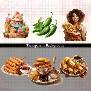 Mexican Food Clipart Bundle, Set, Taco Tuesday, Mexican Treats ...