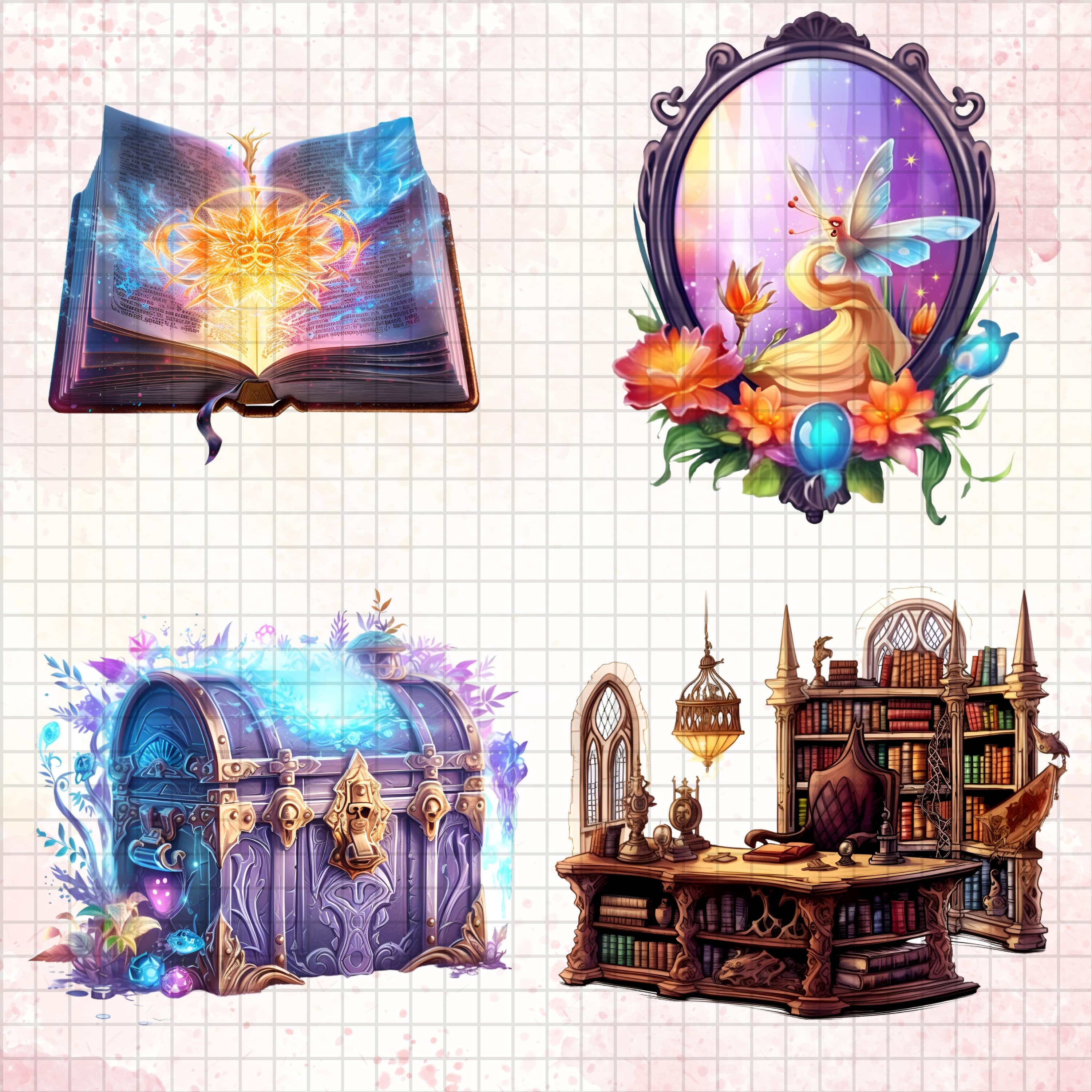 Magic School Bundle Clipart Wizard Clipart Magic Clip Art - Etsy